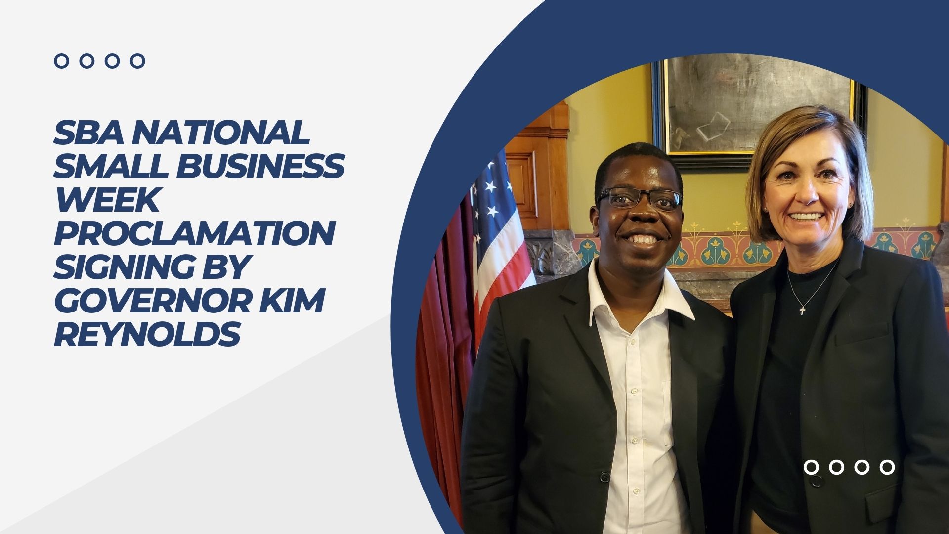 SBA National Small Business Week Proclamation signing by Governor Kim ...